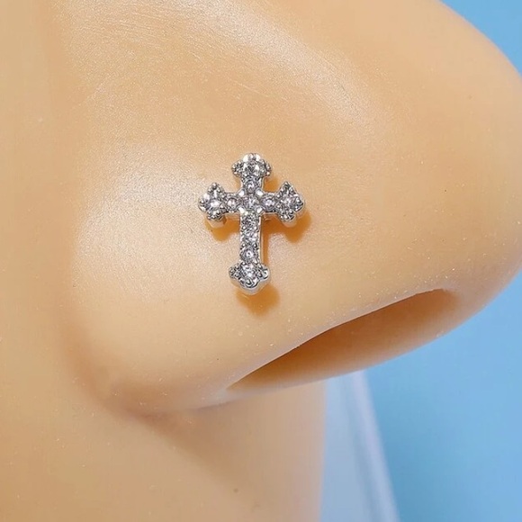 Jewelry | 3for2 Cross Nose Ring Silver Color | Poshmark